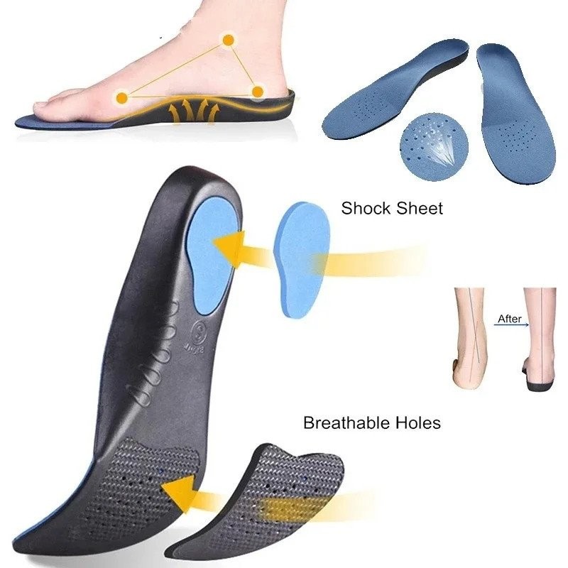 Sport Running Insole Flat Foot Orthopedic Plantar Fasciitis Templates ...
