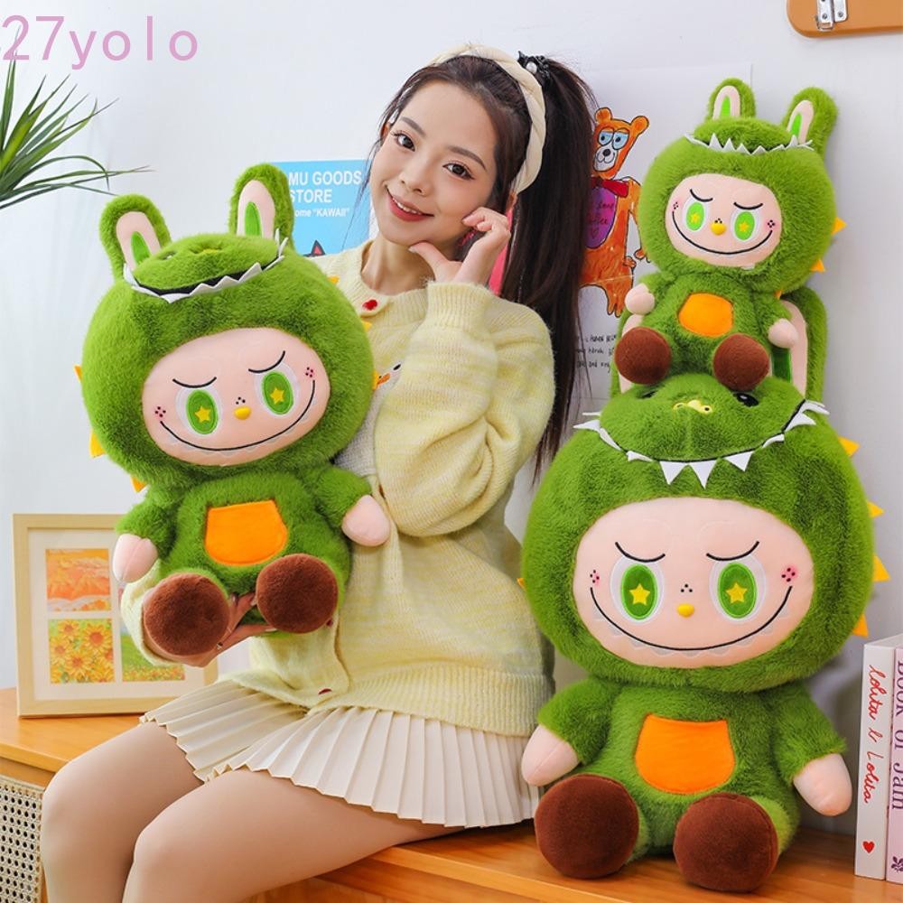YOLO Labubu Plush Toy, Stuffed Green Rabbit Labubu Doll, Funny Cartoon ...