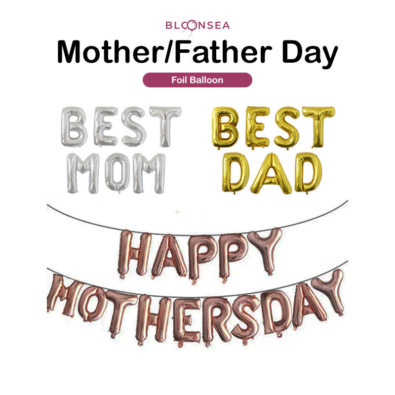 Happy Mother's Day & Father's Day Theme Banner Bunting Selamat Hari ...