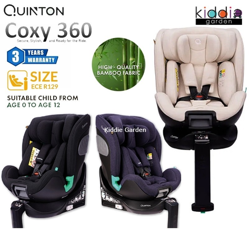Quinton Coxy Car Seat 360 Spin Car Seat i-Size R129 Car Seat Bamboo ...