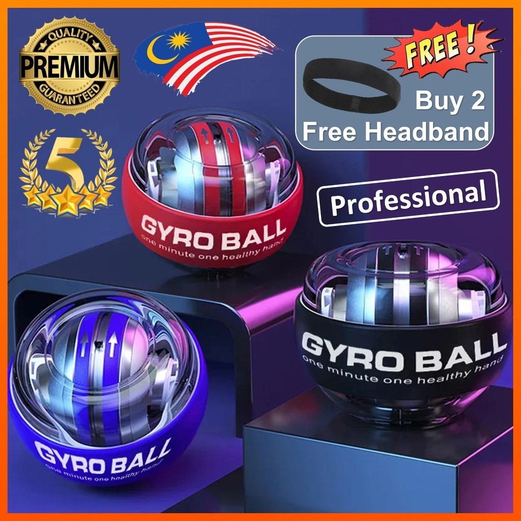 2024 NEW Gyro Ball Gyroscope LED Wrist Ball Power Gym Training Exercise ...