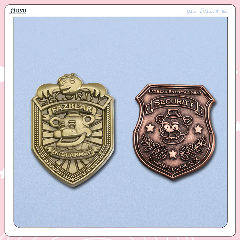 Security Guard Badges for FNAF Freddy Fazbear Night Guard Pins Badge ...