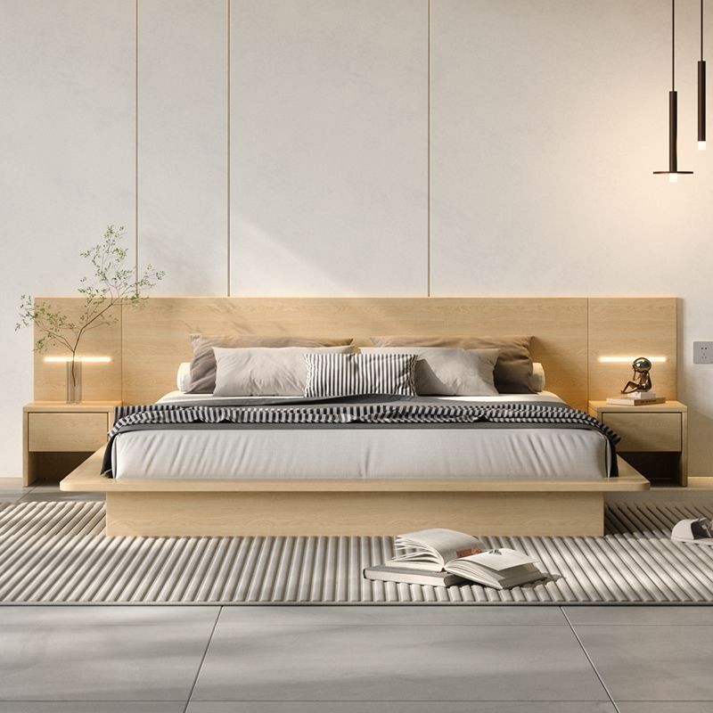 Tatami Bed Frame Log Style Japanese Style Simple Bedroom King/ Queen ...