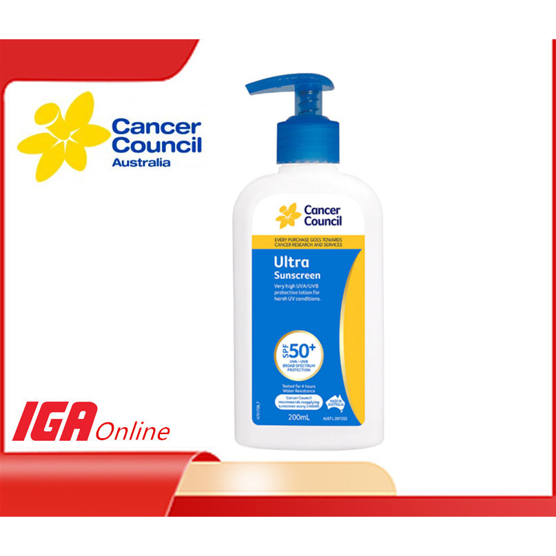 [EXP 08/2026] Cancer Council SPF 50+ Ultra Sunscreen Pump ( 200ml ...