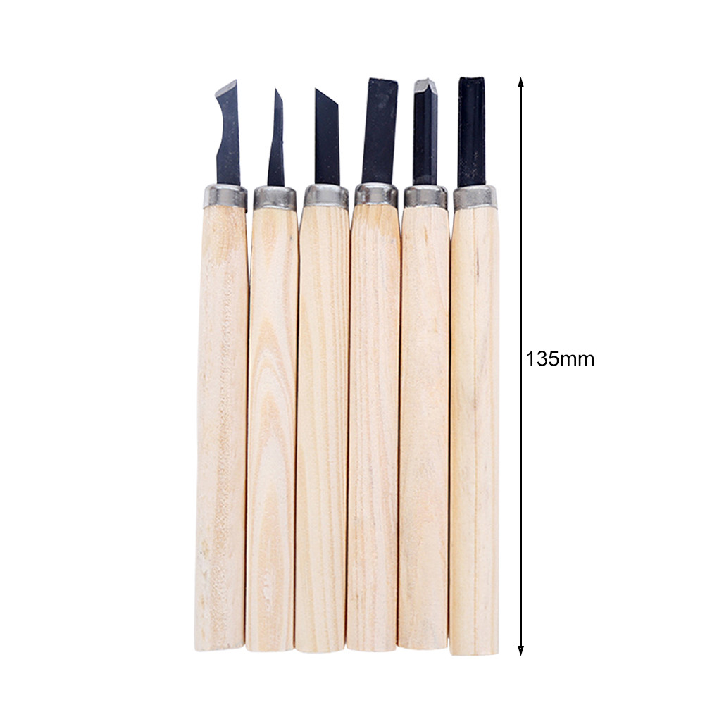6pcs Woodcut Scorper Wood Engraving Knives Carving Knife Cutter Graver ...