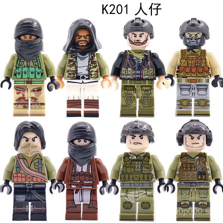 Military Building Blocks Special Forces Camouflage Minifigure Scene Set ...