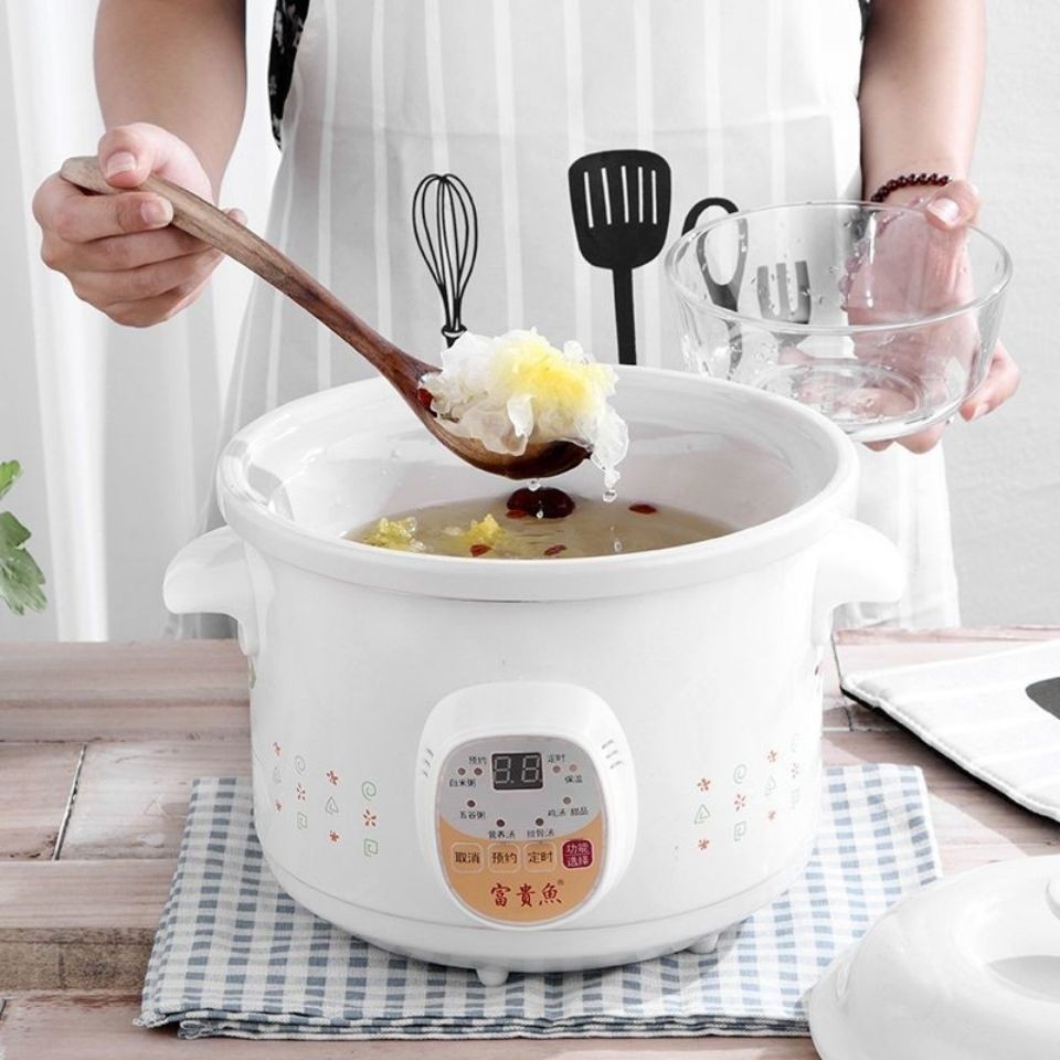 Electric Stewpot Soup Pot Automatic Power Saving Ceramic Health Cooker ...