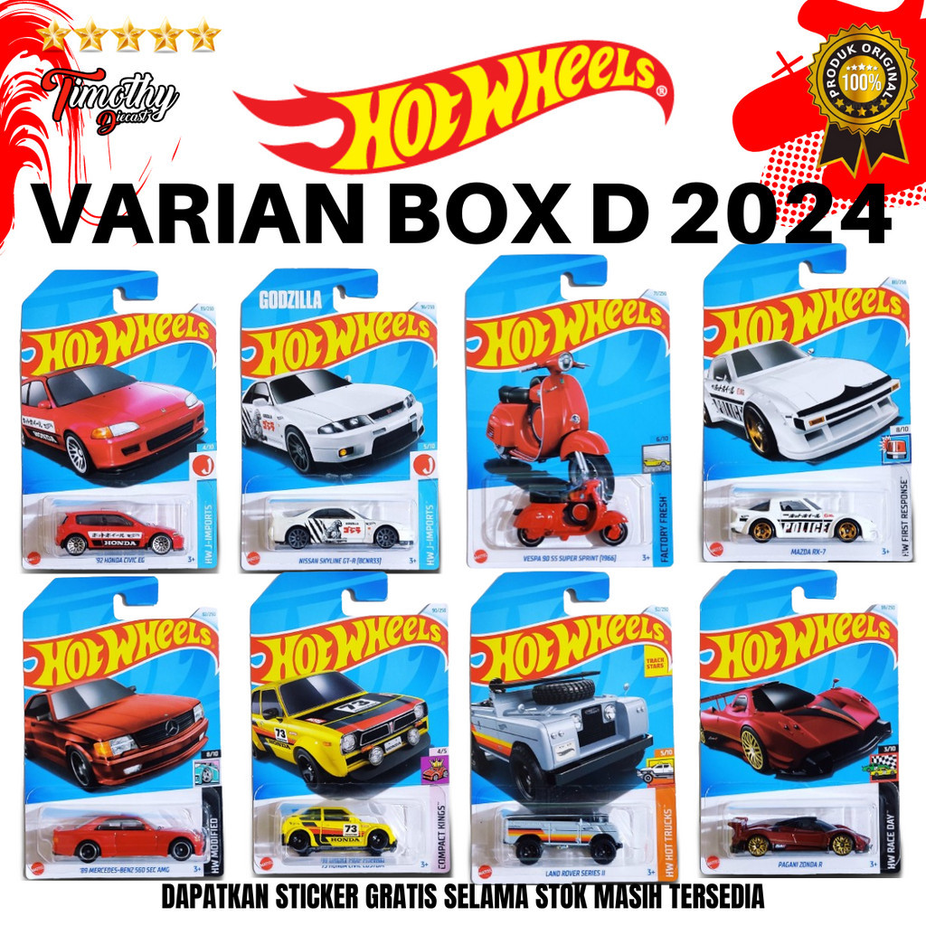 Hot Wheels Variant Mix Box D 2024 Free To Choose Original Mattel ...