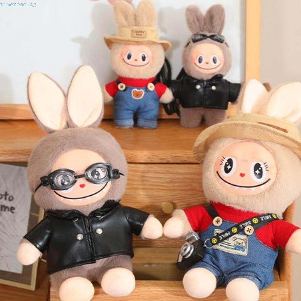 TIMEROAD Labubu Plush Stuffed Doll, Dress Up Big Eye Labubu Time Plush ...