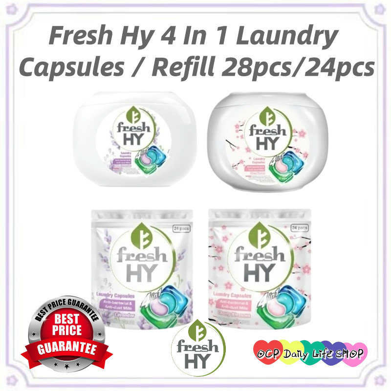 Fresh Hy 4 In 1 Laundry Capsules (10ml x 28 Pcs) / Refill (10ml x 24 ...