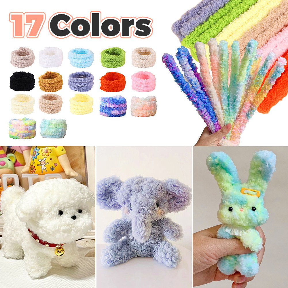 New Plush Rabbit Twist Stick Creative Chenille Stem Fluffy Wire Diy ...