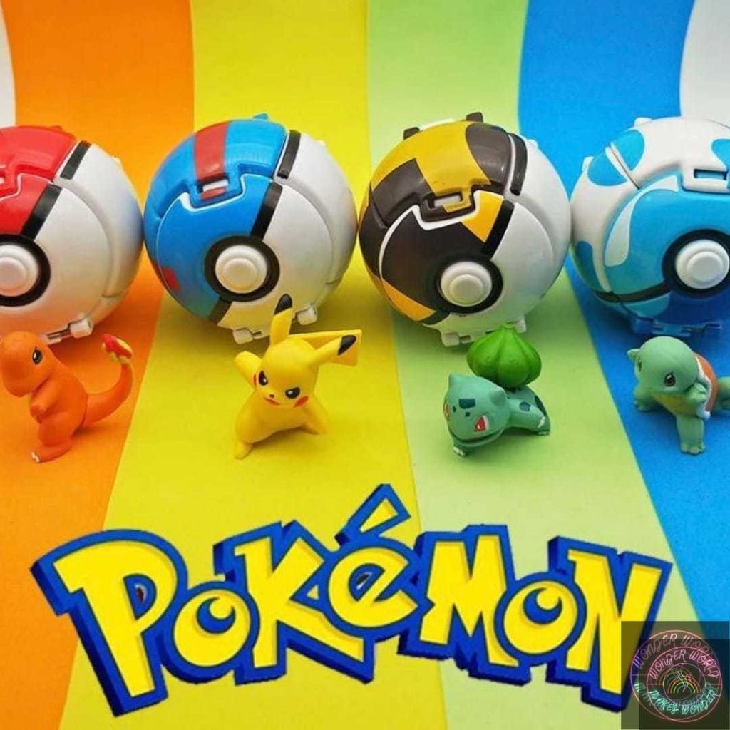 🌈SG Stock🌈Pokémon TOMY Poké Ball Explosion Ball Dice Game Pikachu ...