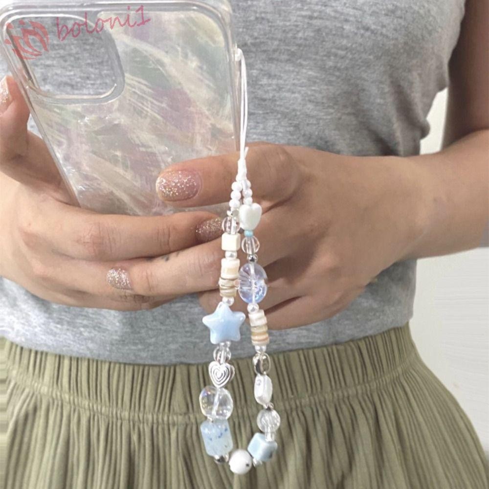 [READY STOCK] Summer Cell Phone Hanging Chain, Beaded Sea Breeze Cell ...