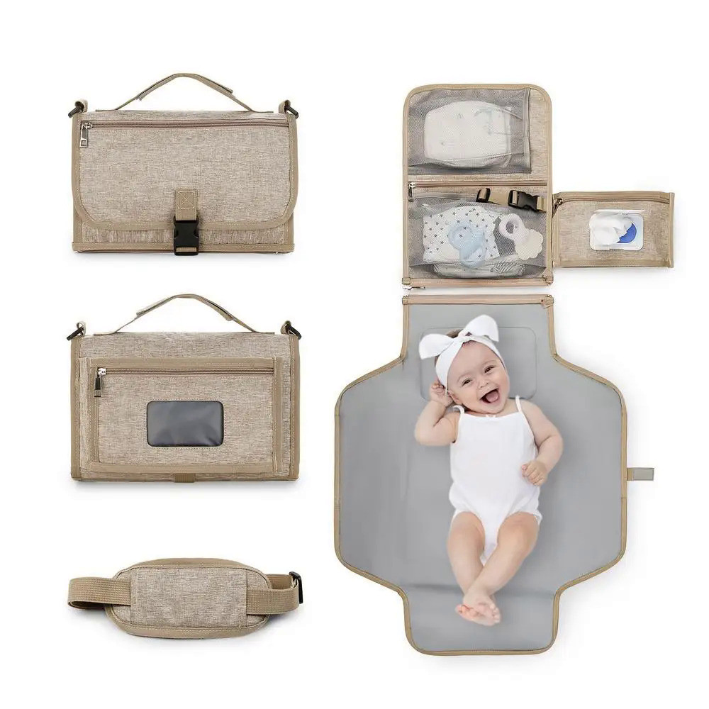Portable Diaper Changing Pad Baby Changing Pad with Pockets Waterproof ...