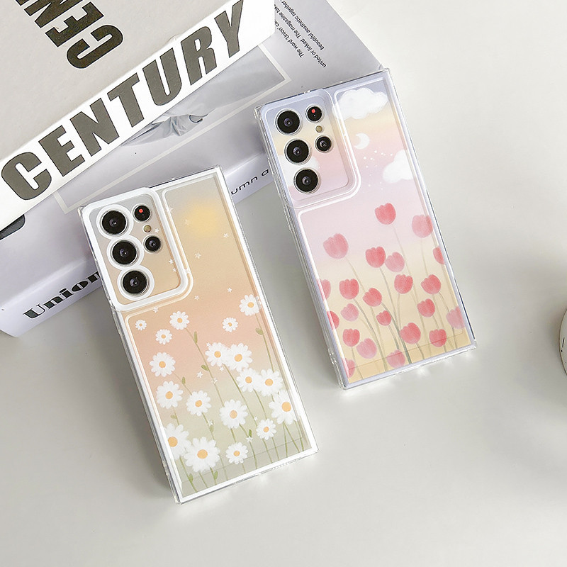 Daisy Tulip Fresh Flower Case For Samsung S24 FE S23 S21 S20 FE S22 S24 ...