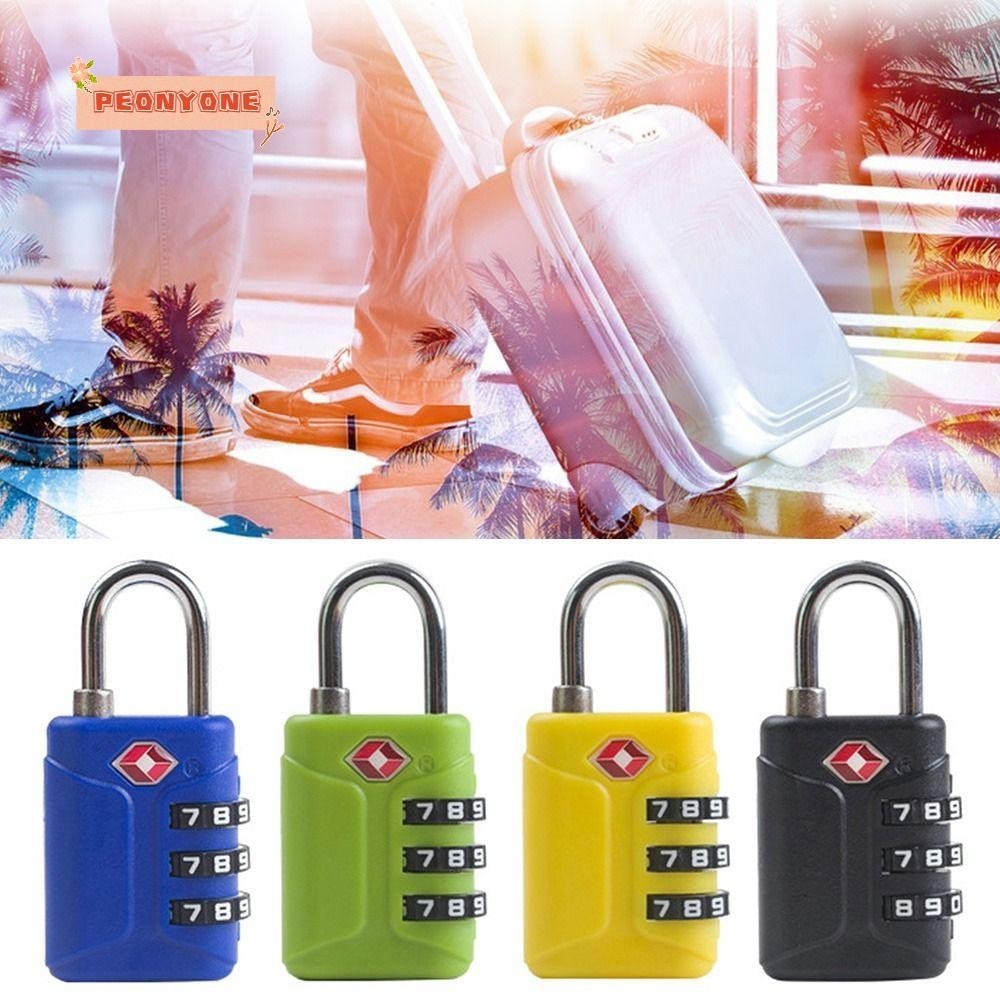 PEONYTWO 3 Digit Combination Lock, Padlock Security Tool Customs ...
