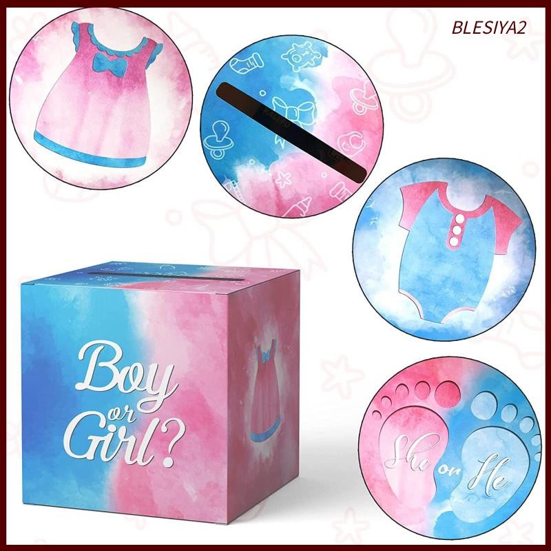 [Blesiya2] Gender Reveal Voting Box Gender Reveal Pull Out Game Box ...