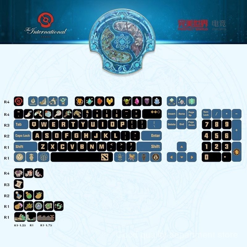 DOTA2 TI12Theme Keycap Set Mechanical Keyboard Dota Peripheral Perfect ...