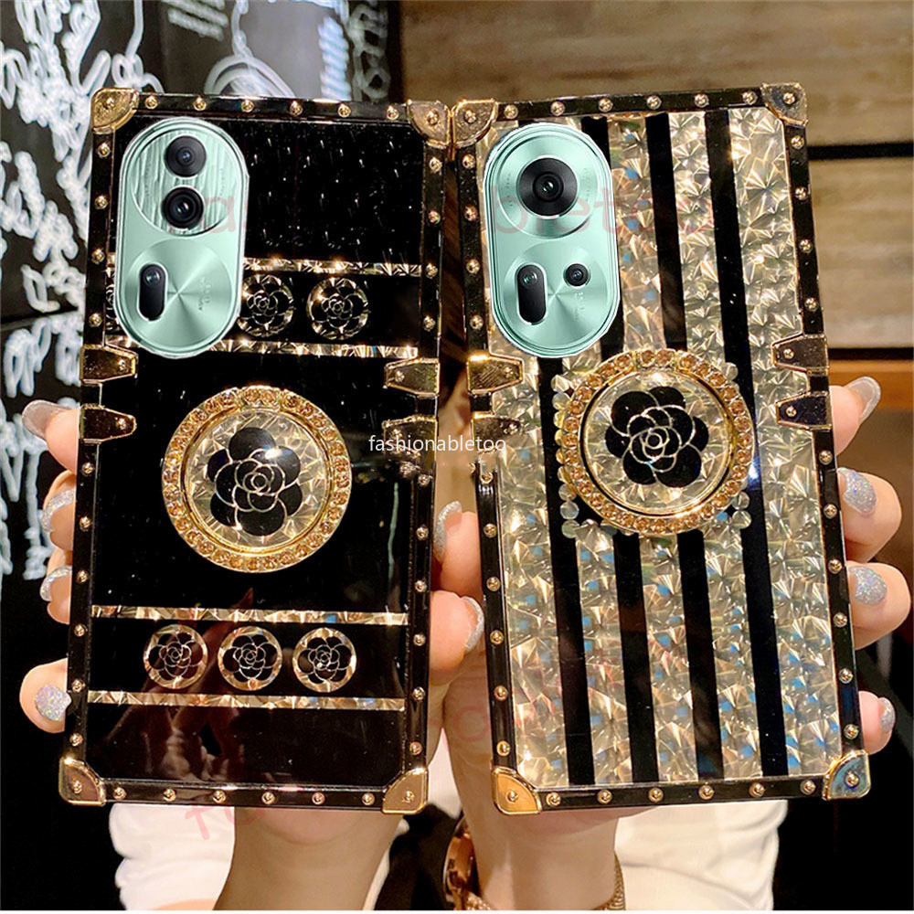 Fashion Flower Ring Phone Case For Oppo Reno 11 pro 11pro Reno11 pro ...