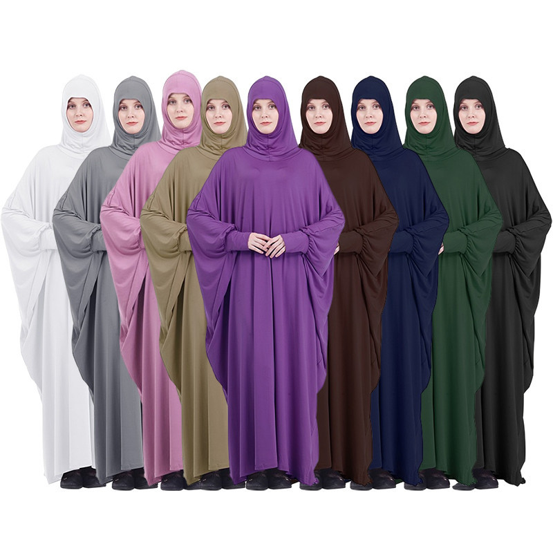 Eid Hooded Muslim Women Hijab Dress Prayer Garment Long Full Cover