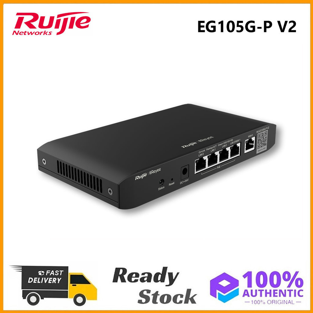 Original Reyee Ruijie RG-EG105G-P V2 5-Port Gigabit Cloud Managed PoE Router | Shopee Singapore
