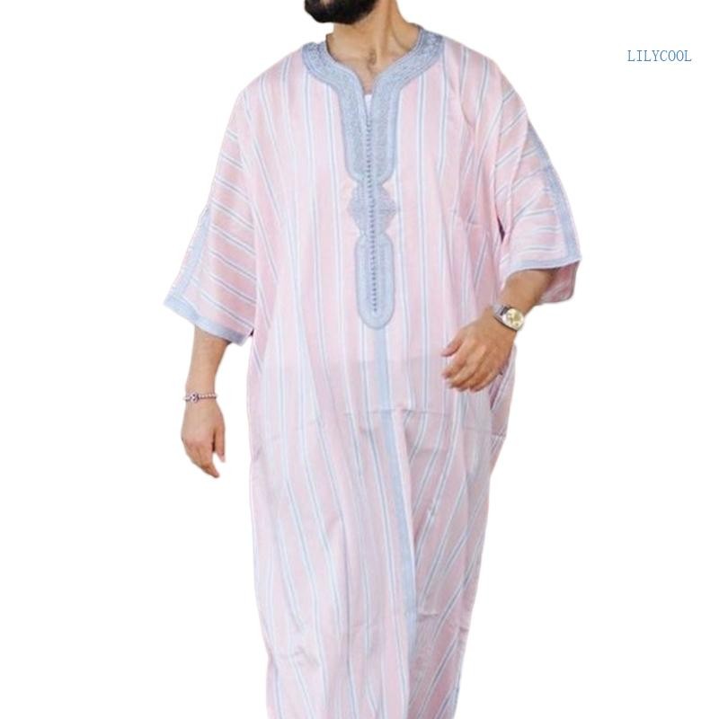 【CH】 Islamic Clothing For Men Thobe Muslim Men Thobe Muslim Long Robe ...