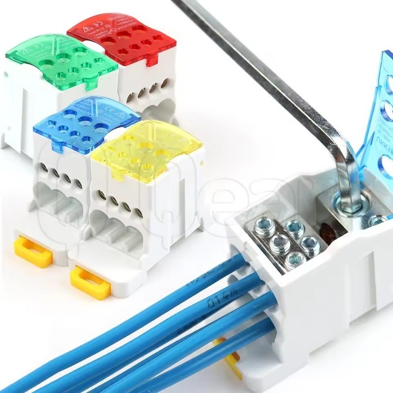 690V 80A Quick Wiring Terminal - 7 Holes Quick Wire Connectors - UKK80A Wire Splitter - Compact ...