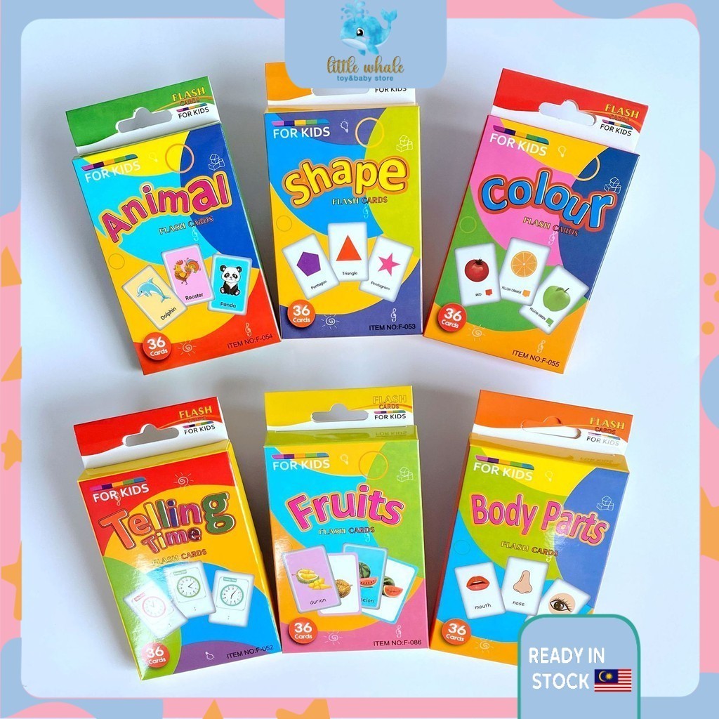 36 Pieces Double Sided Educational Flash Card Cognitive Flash Cards ...