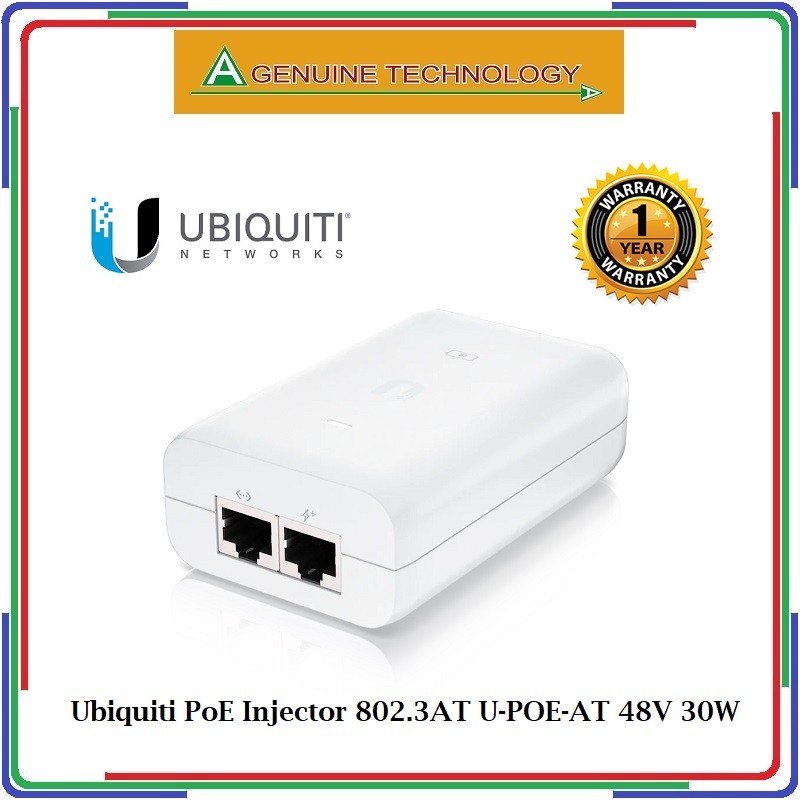 Ubiquiti PoE Injector 802.3AT U-POE-AT 48V 30W GP-H480-065G (OEM Pack without Box) | Shopee ...