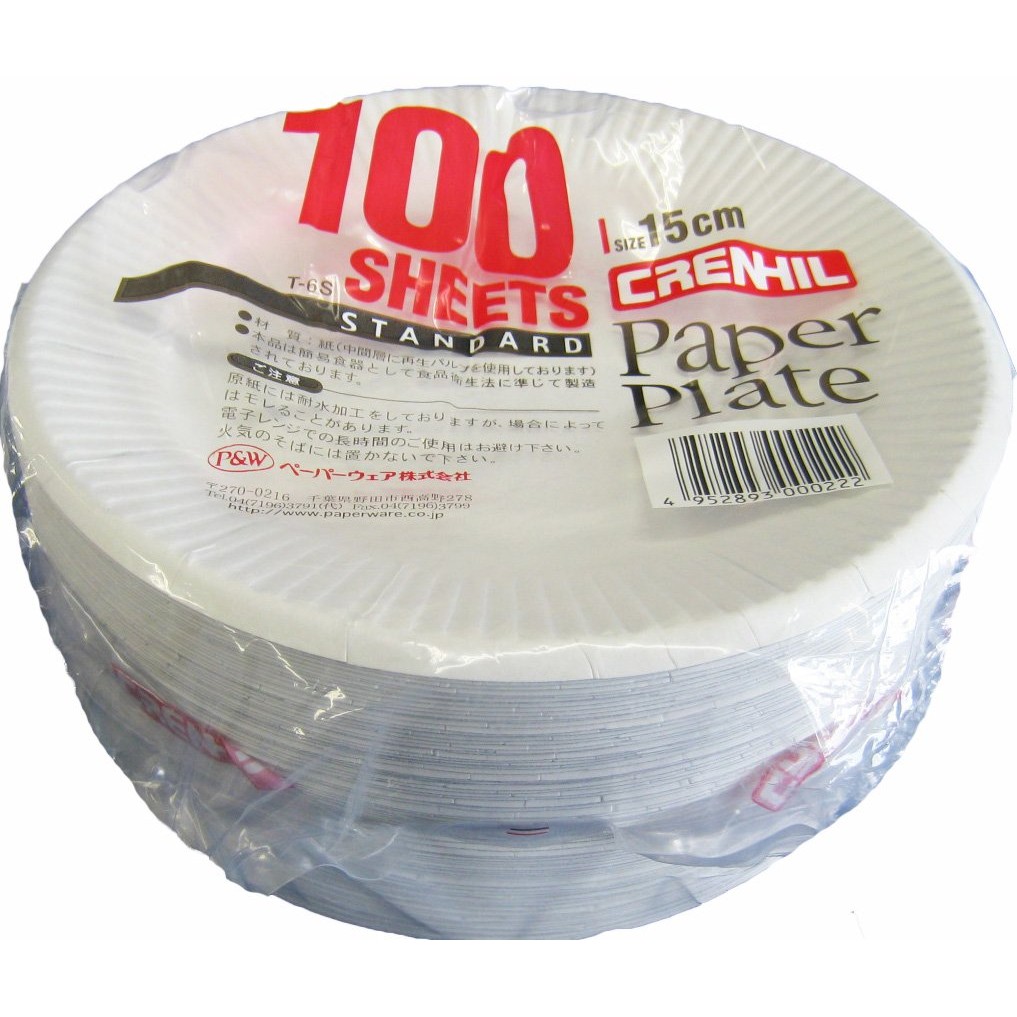 Standard Paper Plates 15cm 100pcs | Shopee Singapore