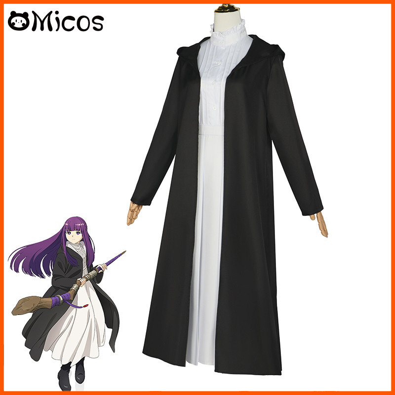 Frieren Beyond Journey's End Anime Fern Cosplay Costume Wig Cloak Coat ...