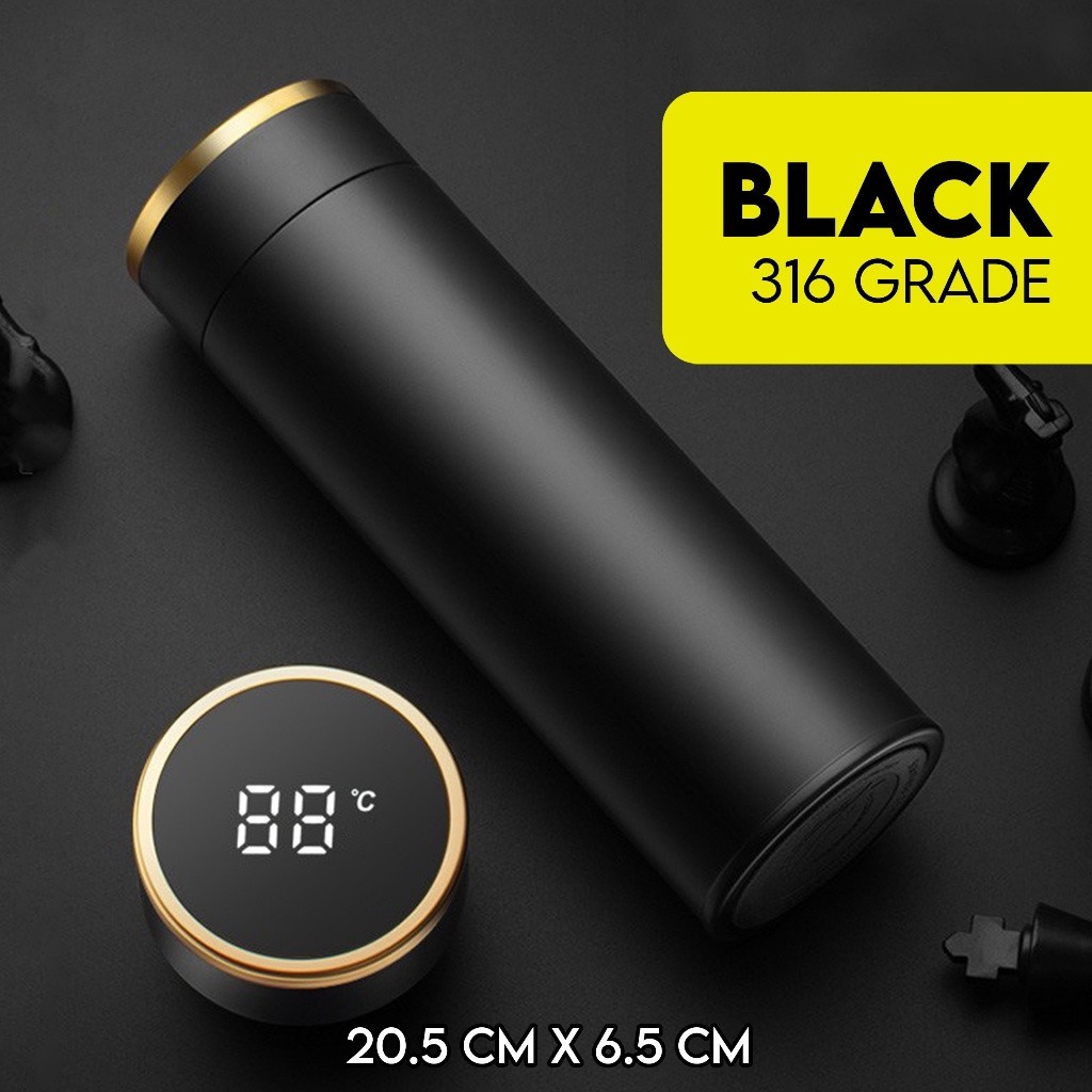 [SG STOCK] Smart LED Bottle 316 Grade Stainless Steel Thermos Thermal Flask Measure Temperature ...