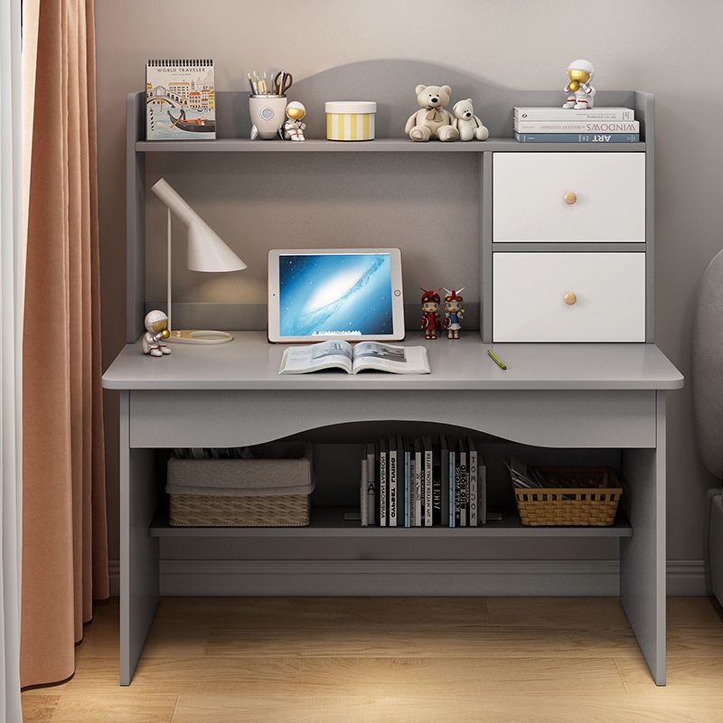 Modern Study Desk Computer Table With Bookshelf Office Table Bookcase ...