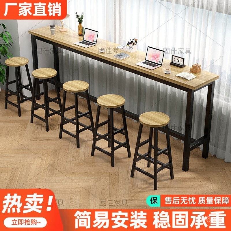 Bar Counter Table Against Wall Bar Counter Table Milk Tea Shop High ...