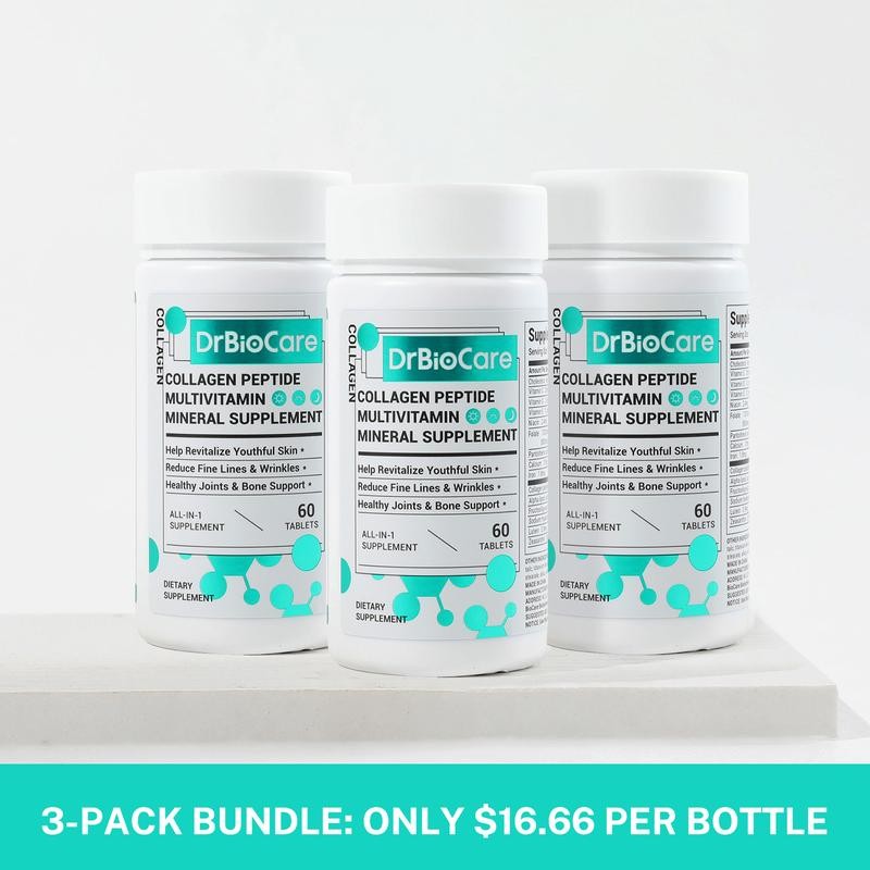 DrBioCare Collagen Peptide 3 bottle, Vitamin & Mineral, Contains ...