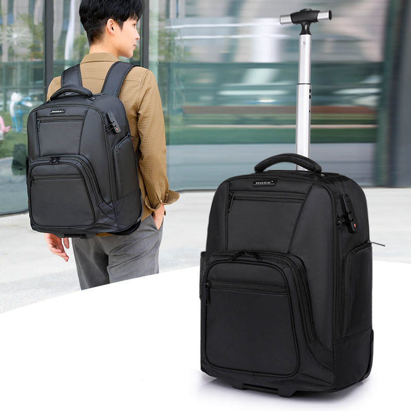 Men Travel trolley Backpack Bag Trolley bags With wheels wheeled ...