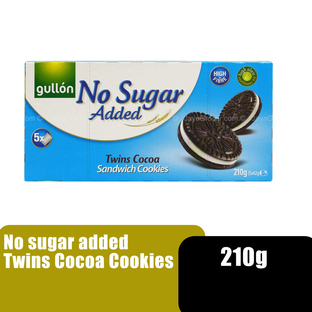 Gullon No Sugar Added Twins Chocolate Sandwich Cookies 210g Sugar Free