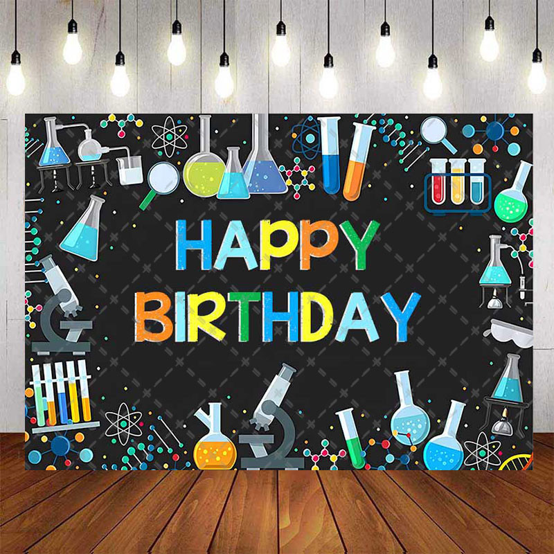 Science Lab Party Backdrop For Children Kids Cake Smash Photography ...