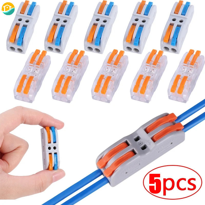 5Pcs Splicing Conductor Terminal Block Cable Splitter in-line Flame ...