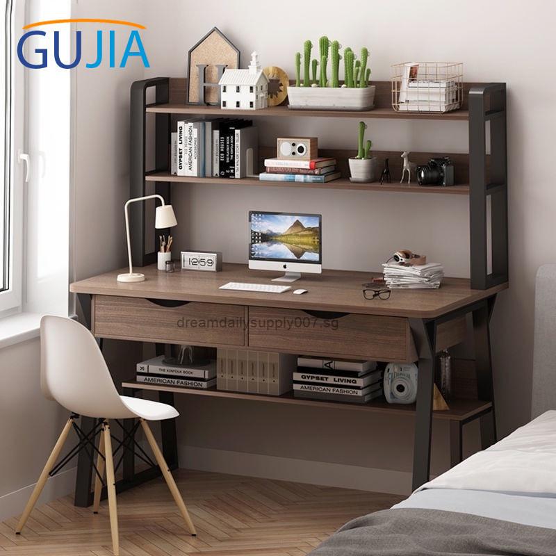 MZ Study Desk With Drawer Computer Desk Bookshelf Combination Writing ...