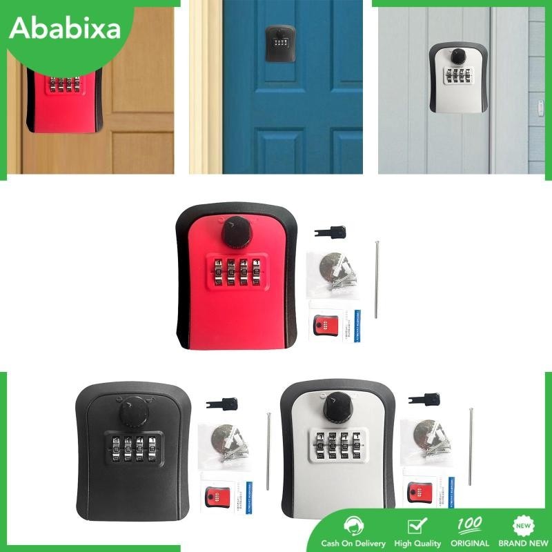[Ababixa] Key Lock Box Password Box 4 Digit Code Resettable Key Storage ...