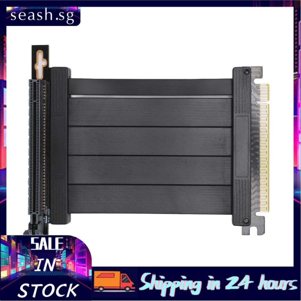 Seashorehouse 10cm PCIE 4.0 X16 Riser Cable 90 Degree 26GB/s Gold ...