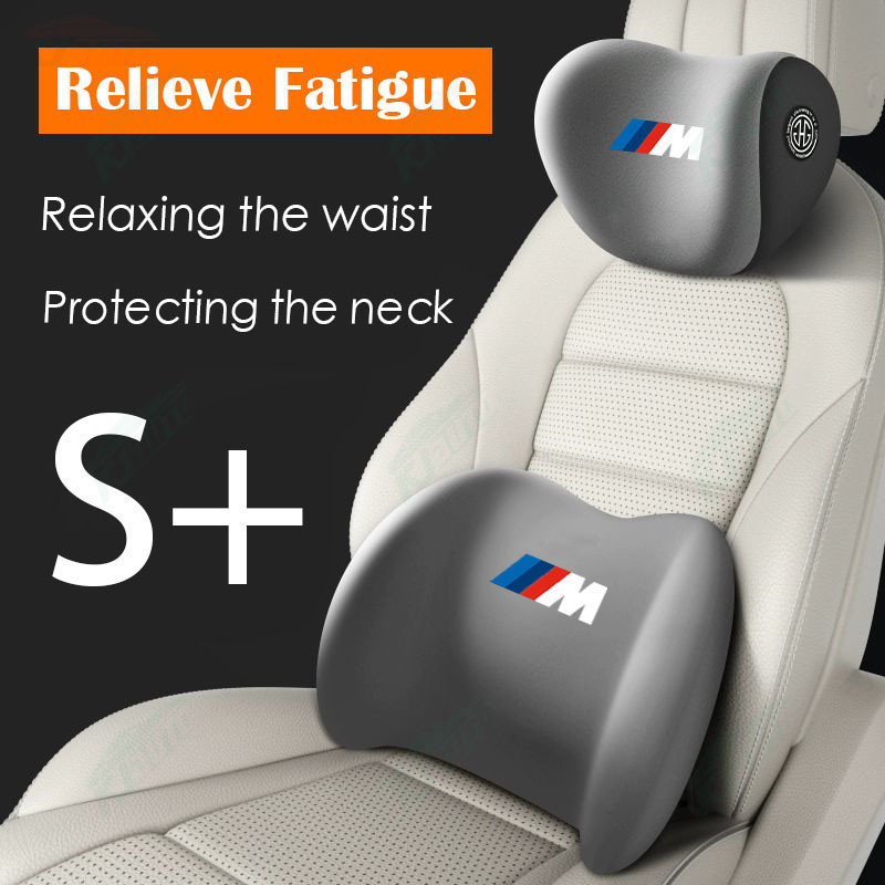 【Headrest & Lumbar Pillow】 BMW M Relieve Fatigue - Protect Neck ...