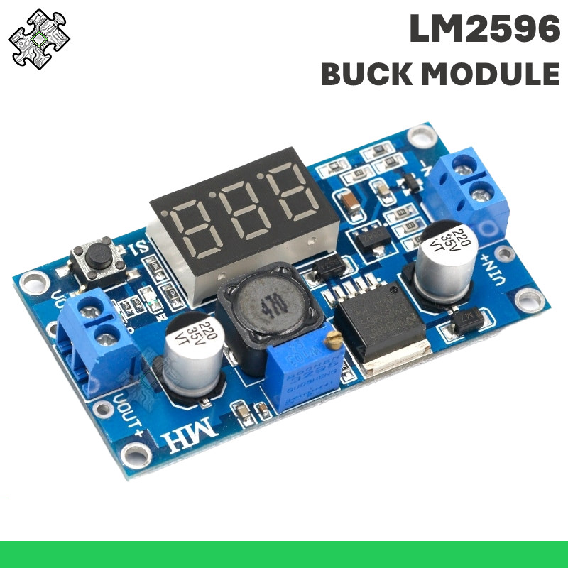 ENGLAB LM2596 Adjustable Buck Step-Down Converter Module, Buck Circuit With Real Time Voltage ...