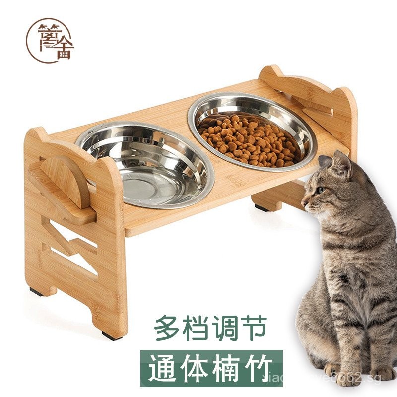Pet Bowl Rack Cat Bowl Rack Dog Basin Frame Neck Protection Feeder ...