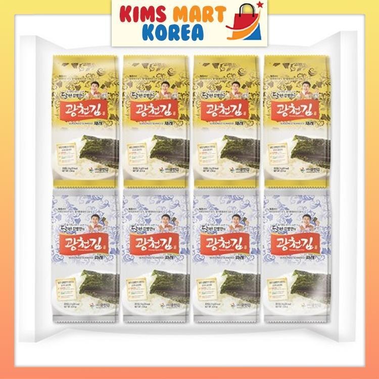 Gwangcheon Korean Seaweed with Perilla Oil Korean Food 4g x 16pcs ...