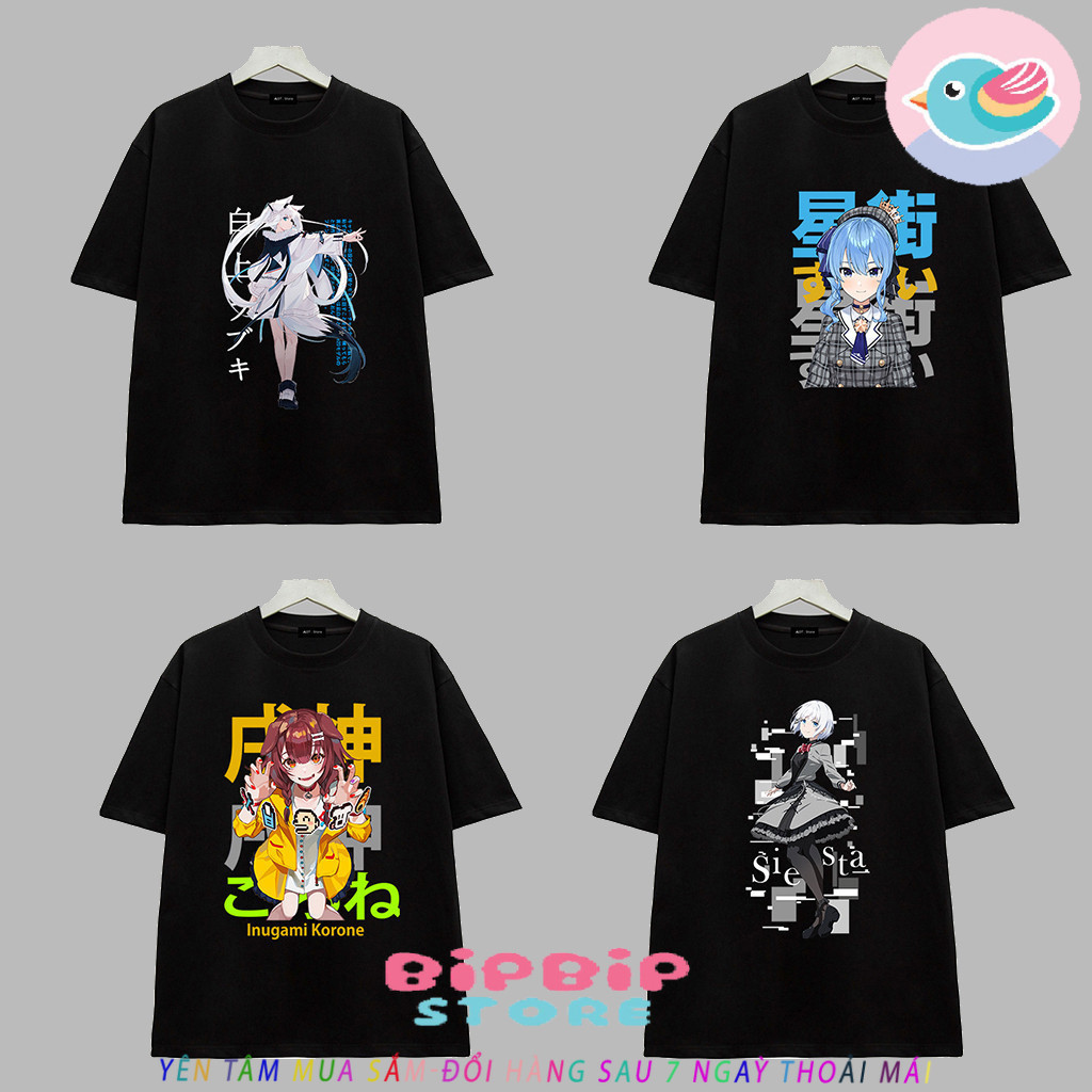 11 Vtuber Hololive T-shirt Collections. Favorite character shirt models ...