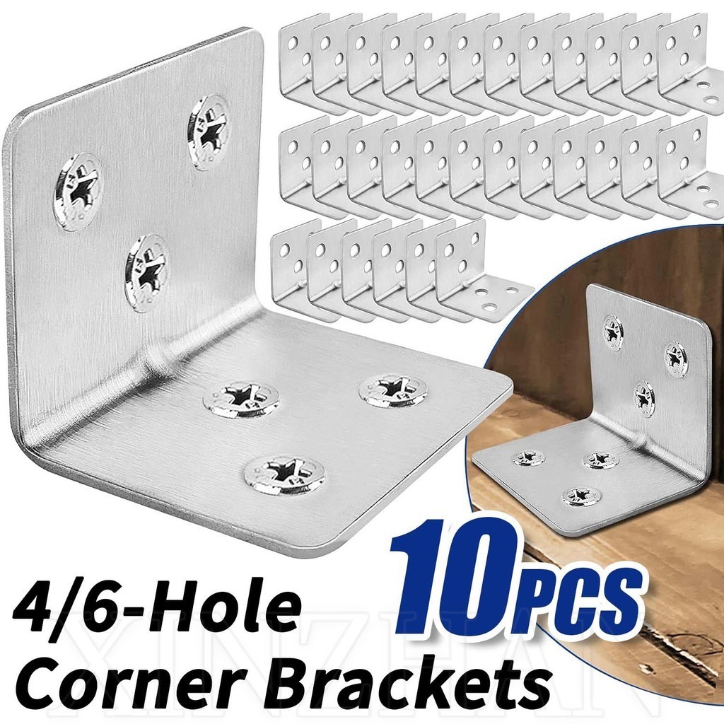 1/5/10Pcs Heavy Duty Stainless Steel L Shape Joint - for Wood, Shelf ...