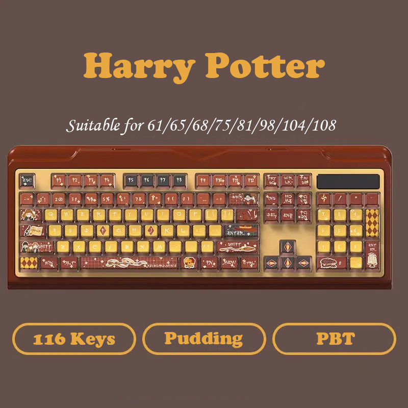 Harry Potter Theme Pudding Translucent Keycaps 116 Keys ASA Profile ...