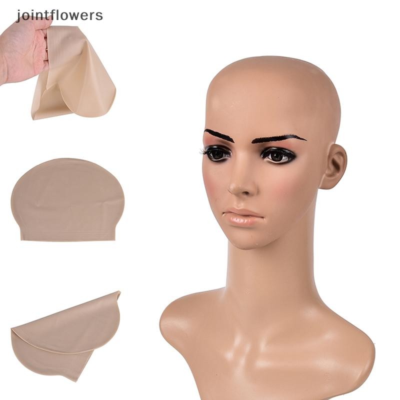 JSS Fake Latex Flesh Skin Unisex Bald Head Wig Cap Rubber Skinhead ...